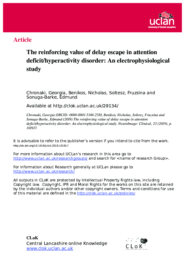 (PDF) The reinforcing value of delay escape in attention deficit ...