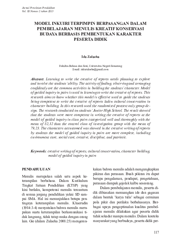 (PDF) Model Inkuiri Terpimpin Berpasangan Dalam Pembelajaran Menulis ...