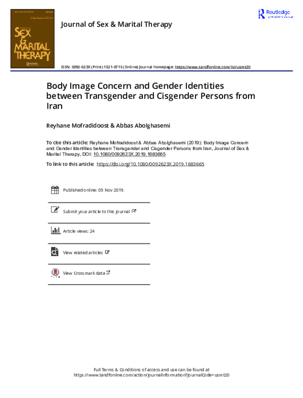 (PDF) Body Image Concern and Gender Identities between Transgender and ...