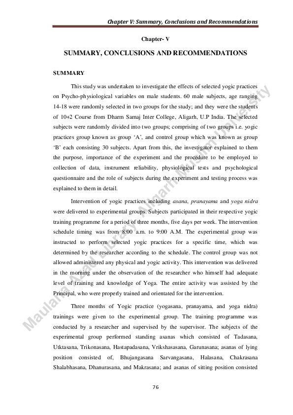 (PDF) Chapter V: Summary, Conclusions and Recommendations | JENNY DE GUZMAN - Academia.edu