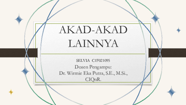 (PDF) Selvia C1F021095- PPT AKAD LAIN
