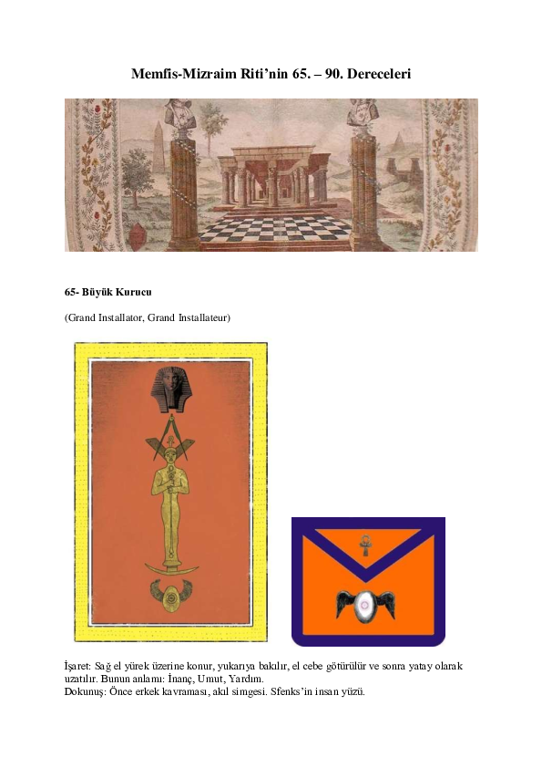 (PDF) Memfis Mizraim Riti'nin 65. 90. Dereceleri