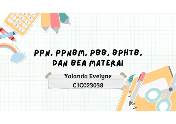 (PDF) PPT "PPN, PPNBM, PBB, BPHTB, DAN BEA MATERAI"