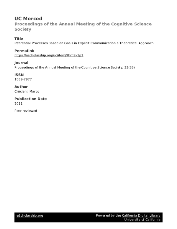 (PDF) Inferential Processes Based on Goals in Explicit Communication a ...