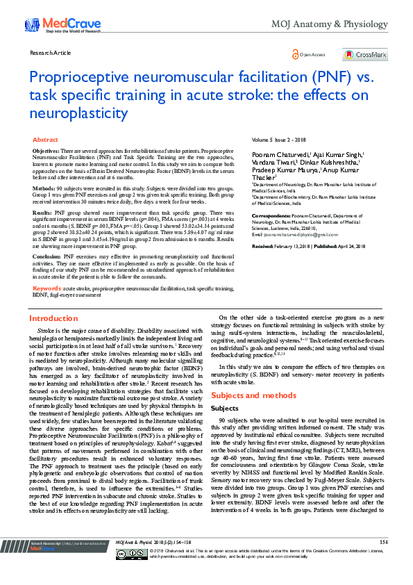 (PDF) Proprioceptive neuromuscular facilitation (PNF) vs. task specific ...