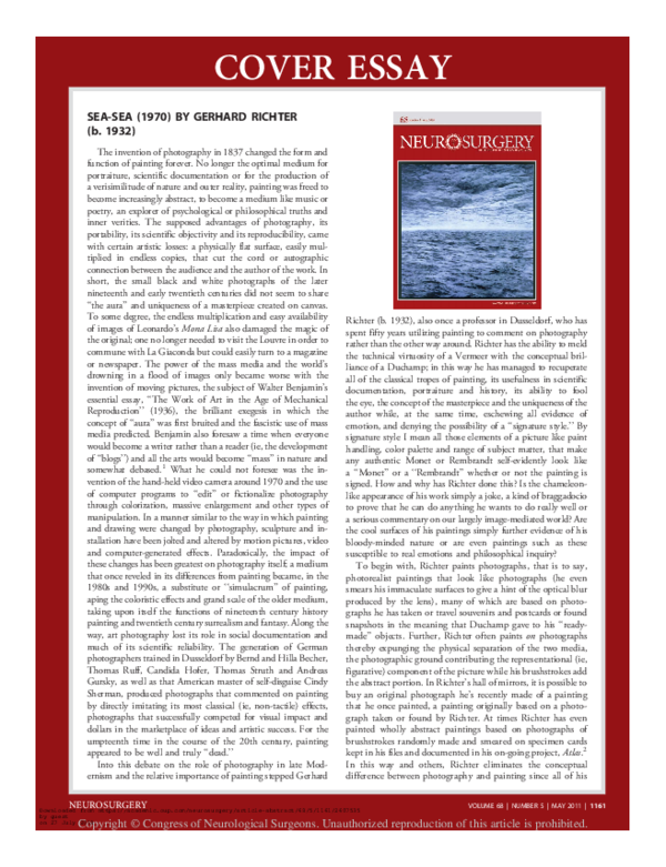 (PDF) Cover Essay | Michael Salcman - Academia.edu