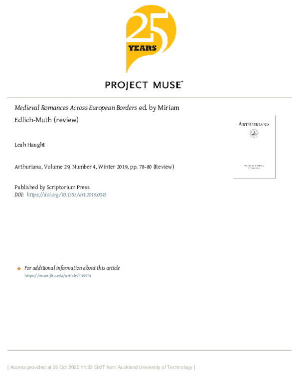 (PDF) Medieval Romances Across European Borders ed. by Miriam Edlich-Muth