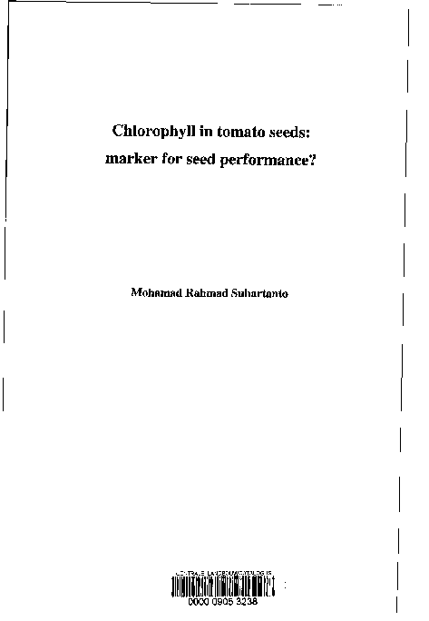 (PDF) Chlorophyll in tomato seeds: marker for seed performance?