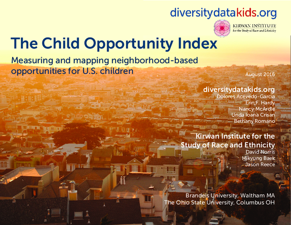 (PDF) The Child Opportunity Index: Measuring and Mapping Neighborhood ...