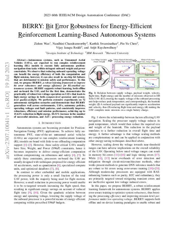 (PDF) BERRY: Bit Error Robustness for Energy-Efficient Reinforcement Learning-Based Autonomous ...