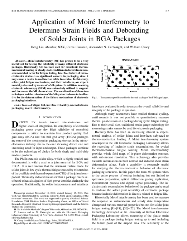(PDF) Application of MoirÉ Interferometry to Determine Strain Fields ...