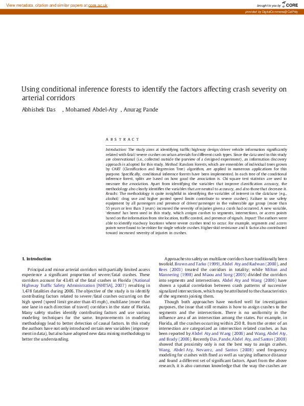 (PDF) Using conditional inference forests to identify the factors ...