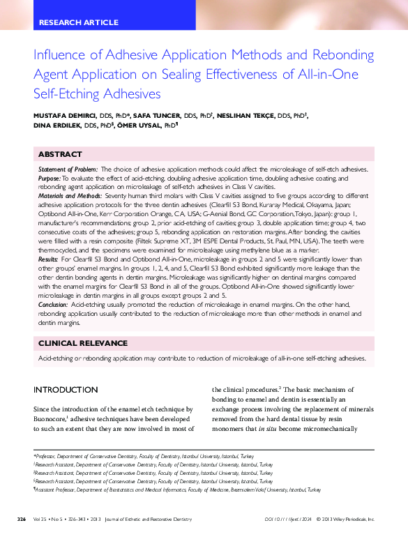 (PDF) Influence of Adhesive Application Methods and Rebonding Agent ...