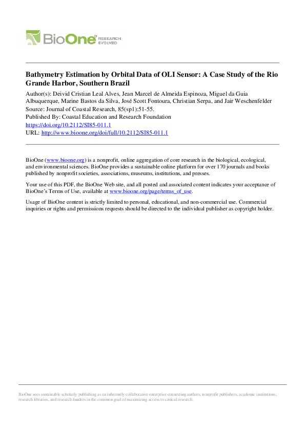 (PDF) Bathymetry Estimation by Orbital Data of OLI Sensor: A Case Study of the Rio Grande Harbor ...
