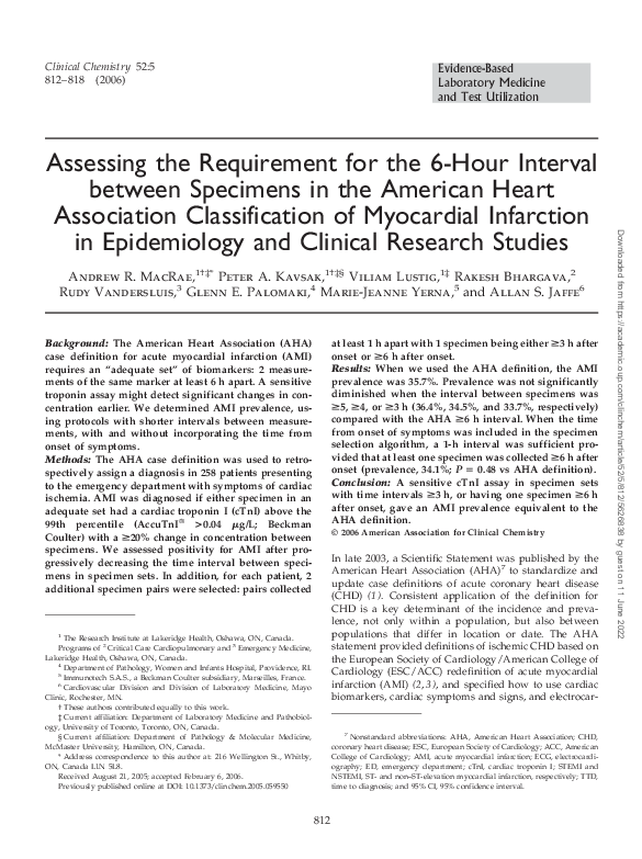 (PDF) Assessing the Requirement for the 6-Hour Interval between ...