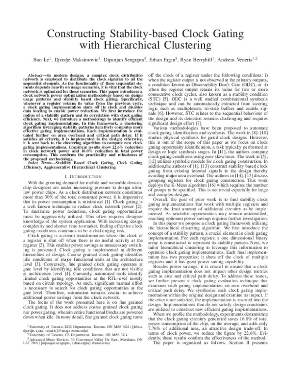 (PDF) Constructing stability-based clock gating with hierarchical clustering