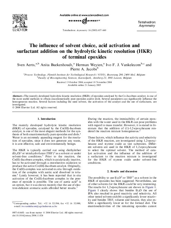 (PDF) The influence of solvent choice, acid activation and surfactant ...