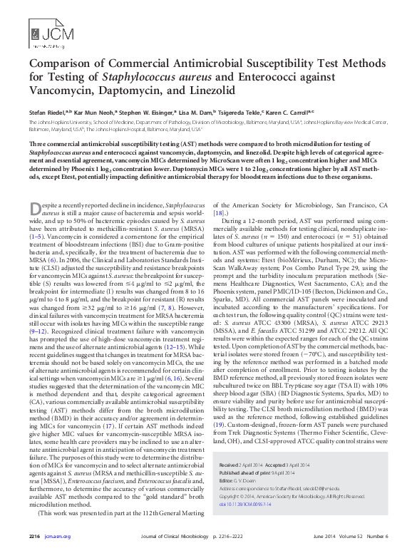 (PDF) Comparison of Commercial Antimicrobial Susceptibility Test ...