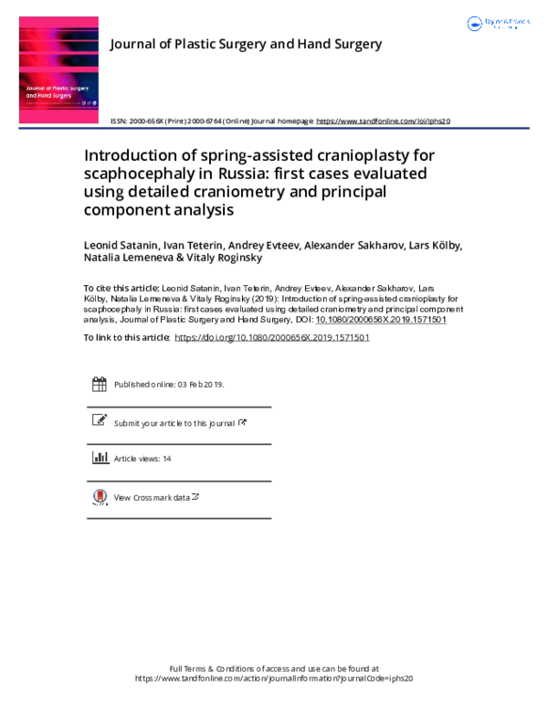 (PDF) Introduction of spring-assisted cranioplasty for scaphocephaly in ...