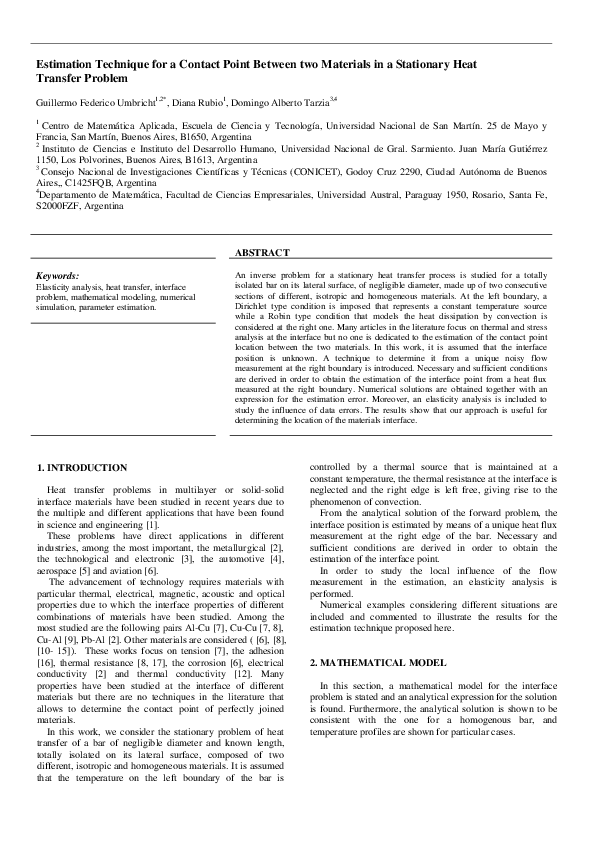 (PDF) Estimation Technique for a Contact Point Between two Materials in ...