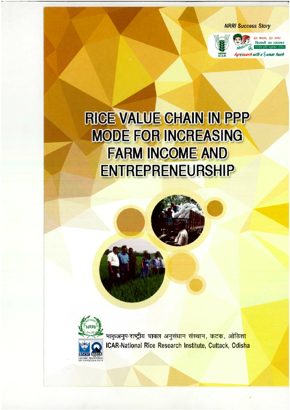 (PDF) Rice value chain in PPP mode for increasing farm income and ...