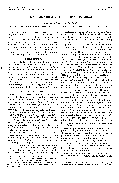 (PDF) Primary Obstructive Megaureter in Adults
