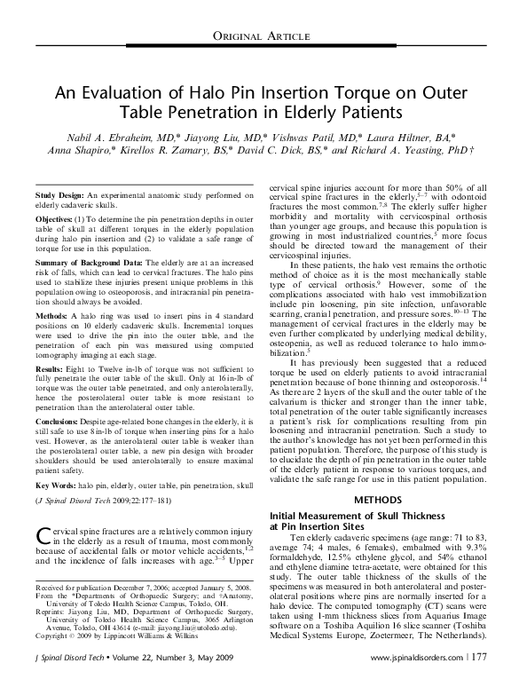 (PDF) An Evaluation of Halo Pin Insertion Torque on Outer Table ...