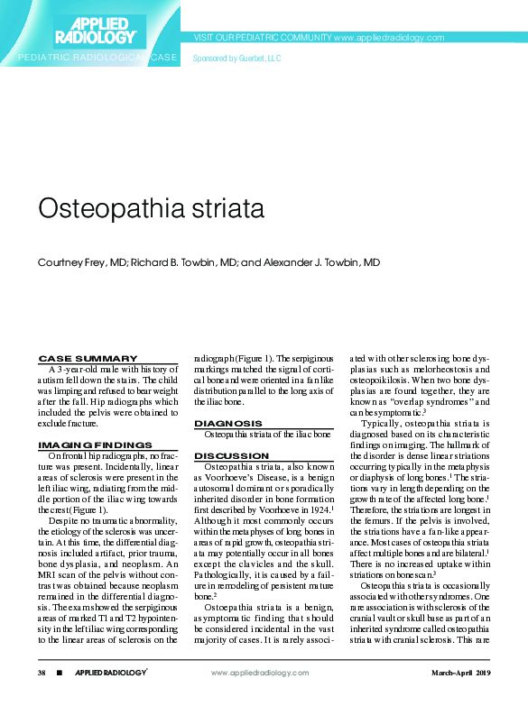 (PDF) Osteopathia striata