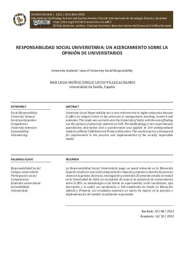 (PDF) Responsabilidad Social Universitaria: Un acercamiento conceptual | ROGER MARTINEZ ISAAC ...