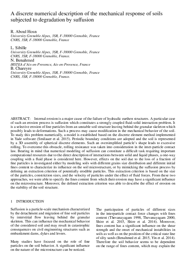 (PDF) A discrete numerical description of the mechanical response of ...