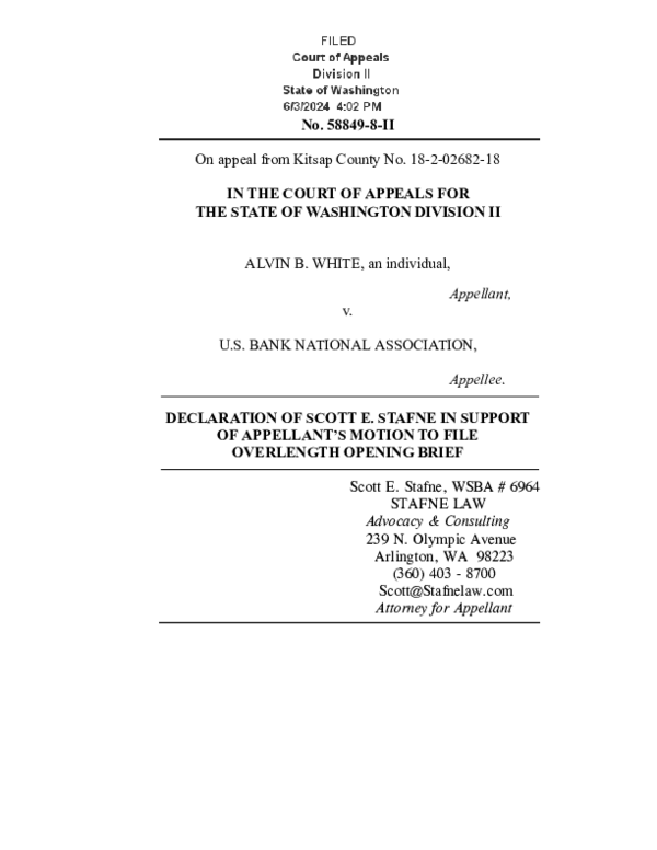 (PDF) Washington Court of Appeals Division II - Alvin B. White v. U.S ...