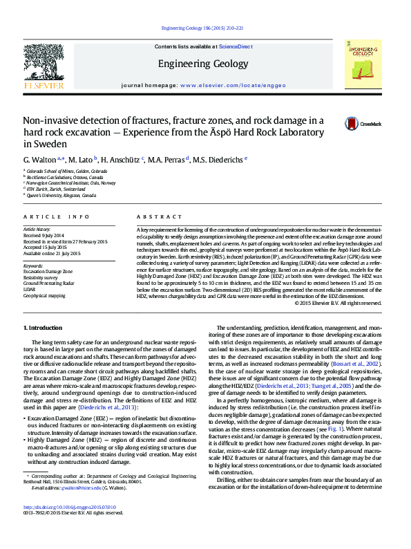 (PDF) Non-invasive detection of fractures, fracture zones, and rock ...