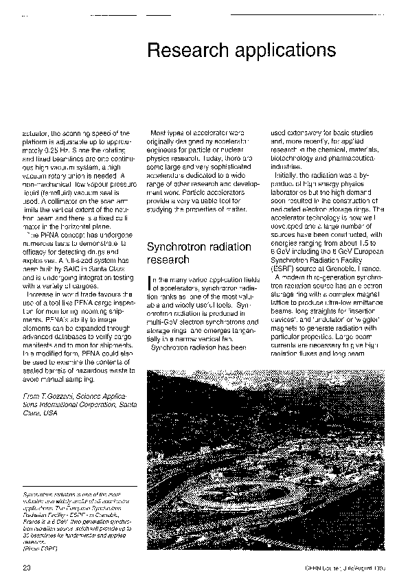 (PDF) Synchrotron Radiation Research