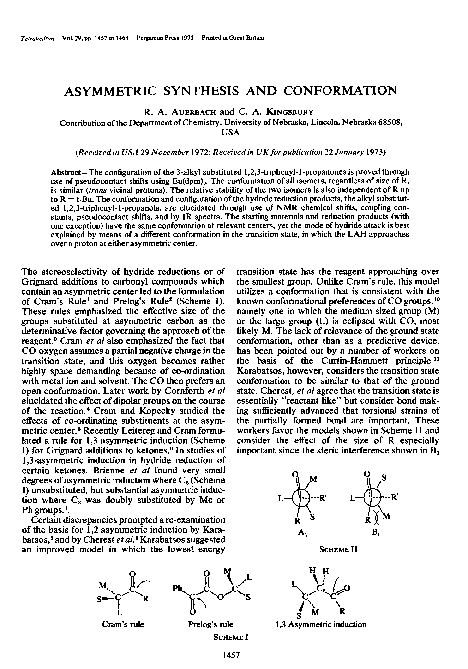 (PDF) Asymmetric synthesis and conformation