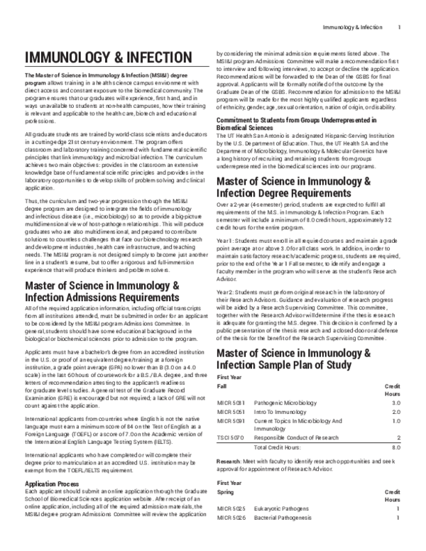 (PDF) Immunology of the Infection