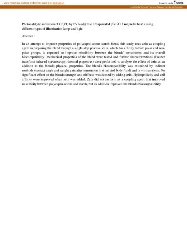 (PDF) Polycaprolactone–starch blends with corn-based coupling agent ...
