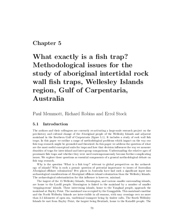 (PDF) What Exactly is a Fish Trap? Methodological Issues for the Study ...