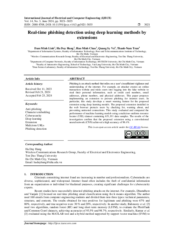 (PDF) Real-time phishing detection using deep learning methods by extensions