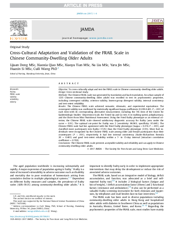 (PDF) Cross-cultural adaptation and validation of the French version of ...