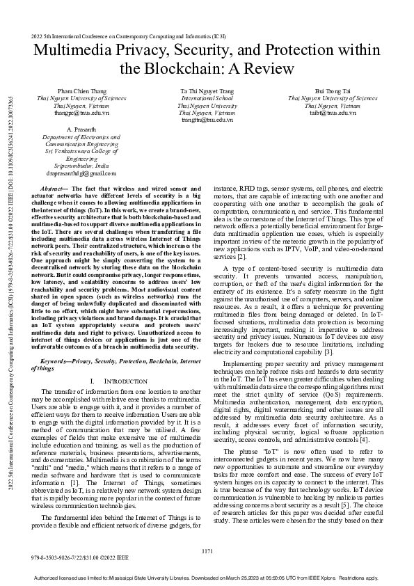 (PDF) Multimedia Privacy, Security, and Protection within the ...