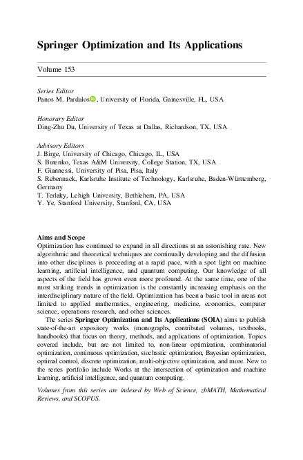 (PDF) Advanced Optimization and Operations Research