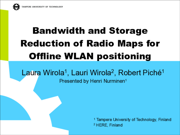 (PDF) Bandwidth and storage reduction of radio maps for offline WLAN ...