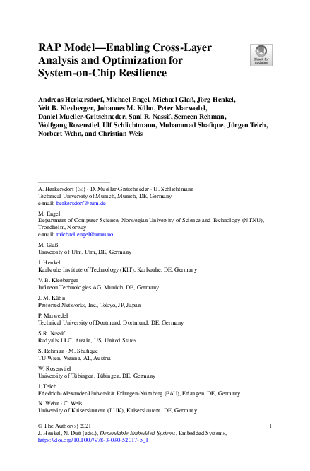 (PDF) RAP Model—Enabling Cross-Layer Analysis and Optimization for System-on-Chip Resilience ...