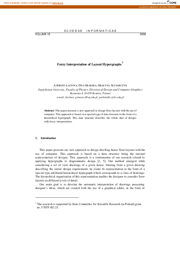 (PDF) Fuzzy Interpretation of Layout Hypergraphs