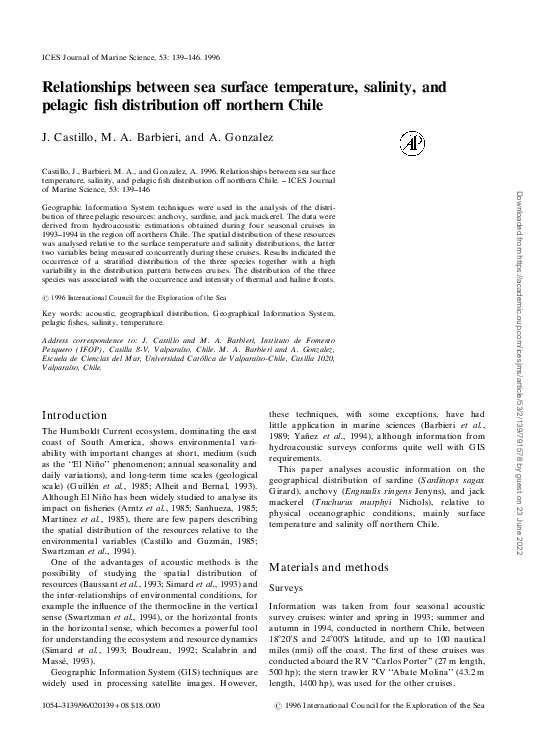 (PDF) Relationships between sea surface temperature, salinity, and ...