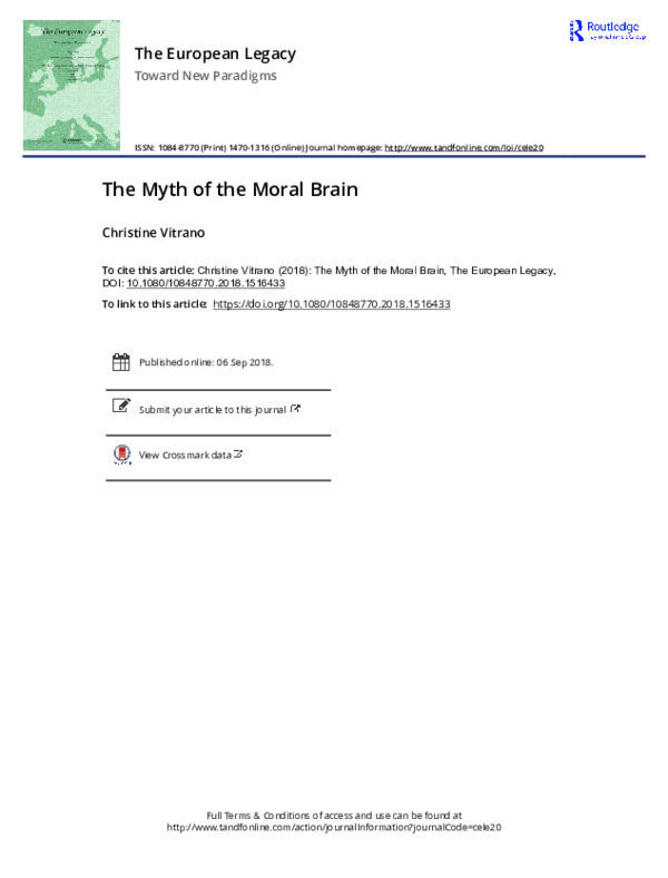 (PDF) The Myth of the Moral Brain