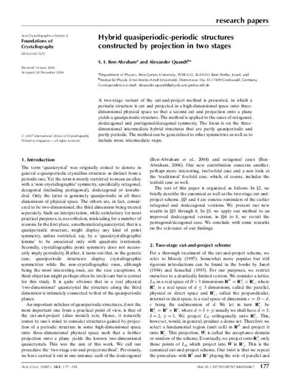 Pdf Hybrid Quasiperiodic Periodic Structures Constructed By