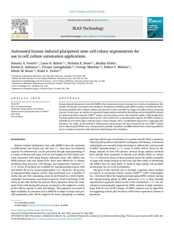 (PDF) Automated human induced pluripotent stem cell colony segmentation ...
