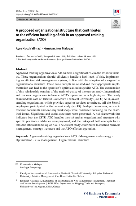 (PDF) Α proposed organizational structure that contributes to the ...