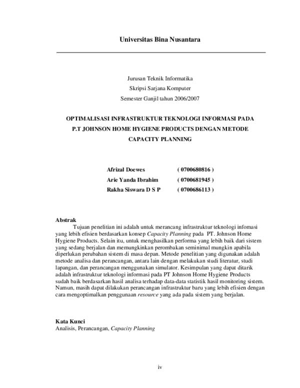 (PDF) Optimalisasi Infrastuktur Teknologi Informasi Pada Pt. Johnson ...